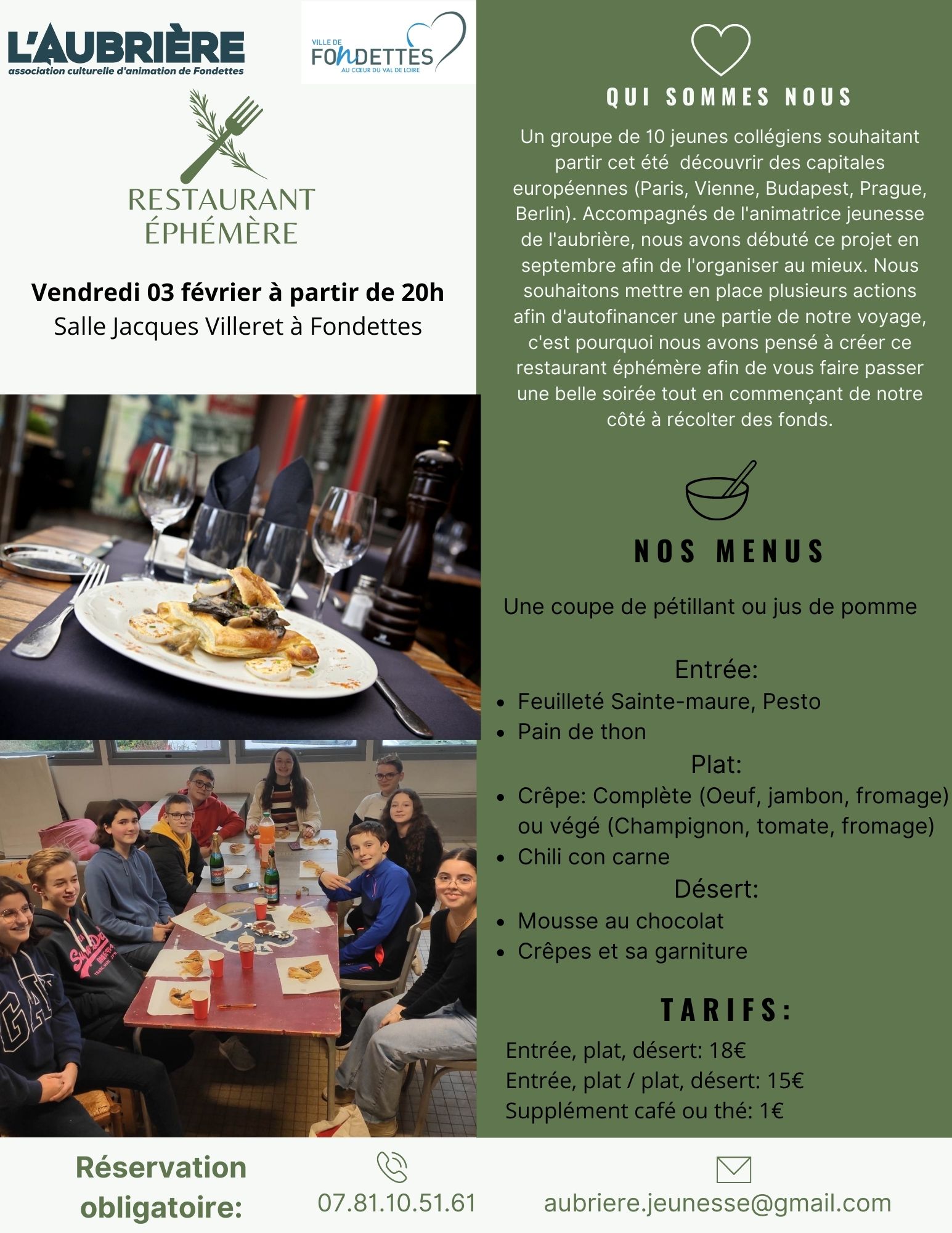restau éphémère | Aubrière asso